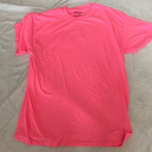 Gildan | Shirts | Gildan Large Neon Pink Mens Small | Poshmark